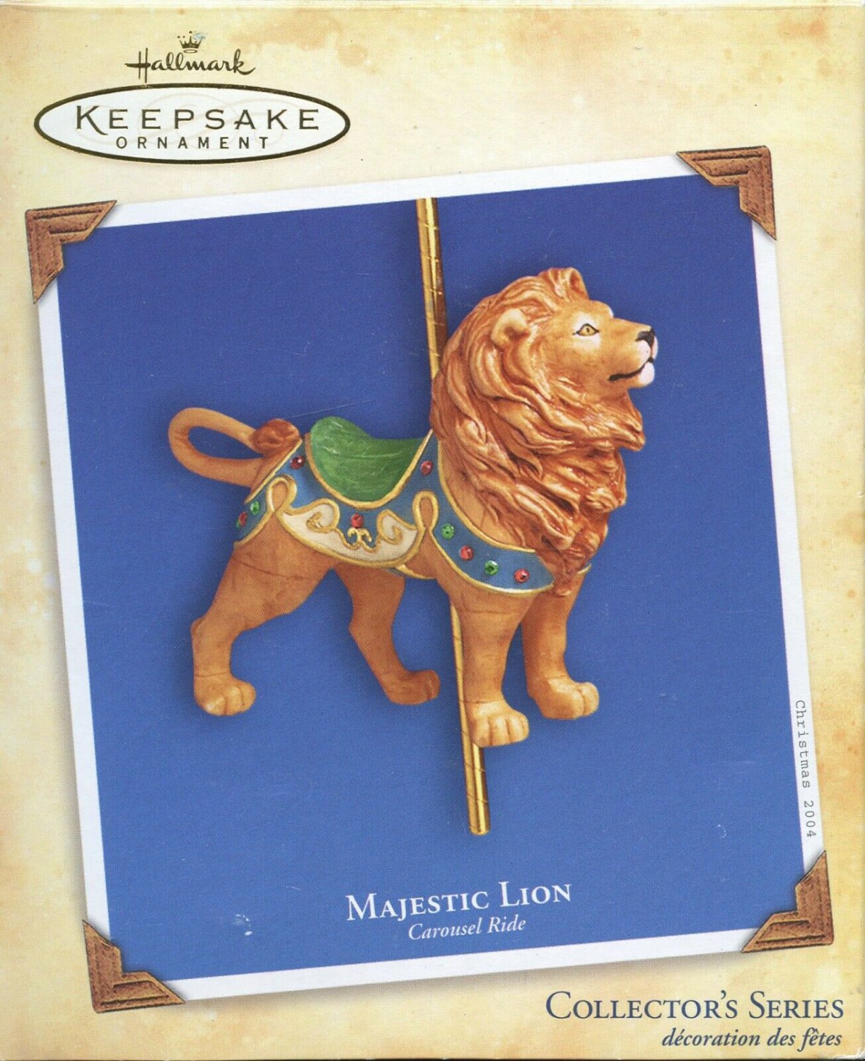 Hallmark Majestic Lion Carousel Ride Keepsake Ornament 1st in Series 2004
