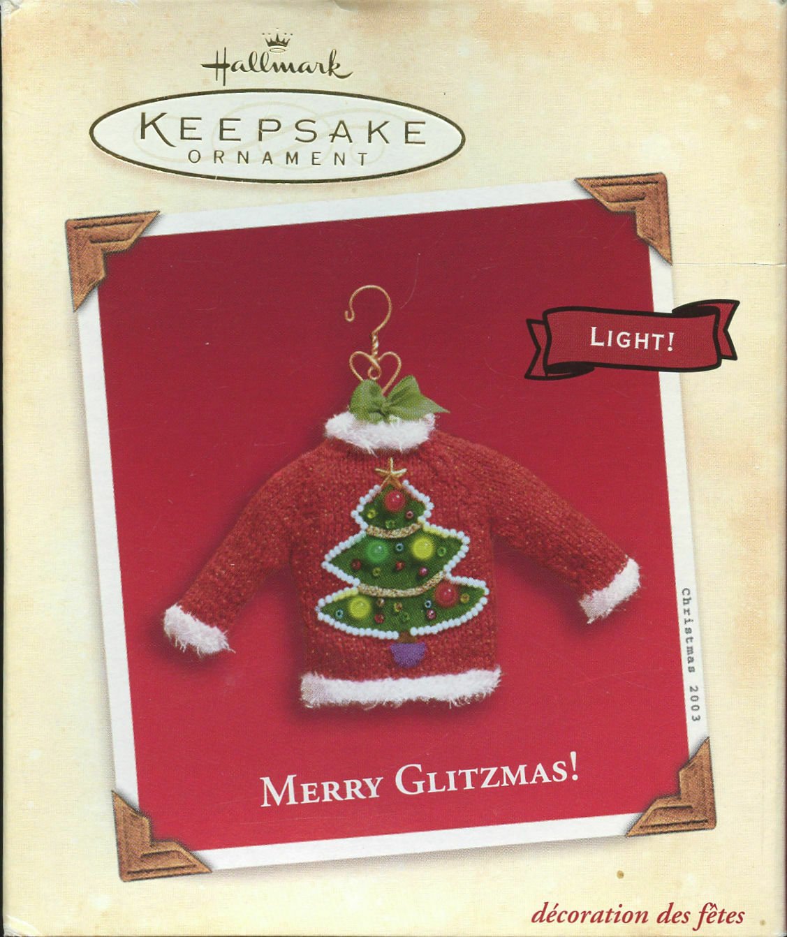 Hallmark: Merry Glitzmas! - Christmas Sweater - 2003 Classic Keepsake ...