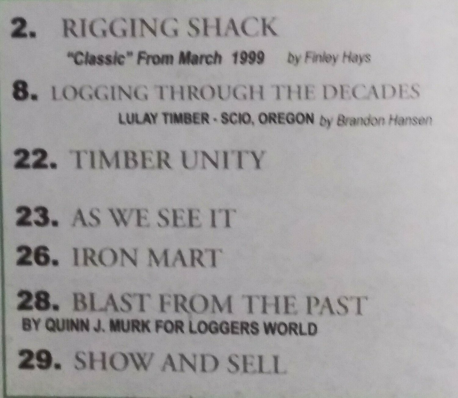 Log Trucker Logging Truck Loggers World Magazine Scio Oregon March 2021 ...