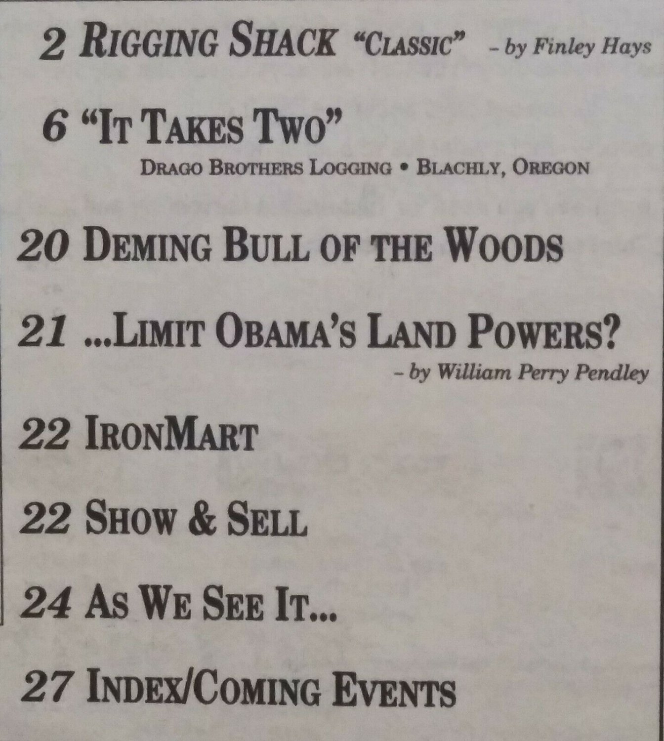 Log Trucker Logging Truck Loggers World Magazine Portland Drago Oregon ...