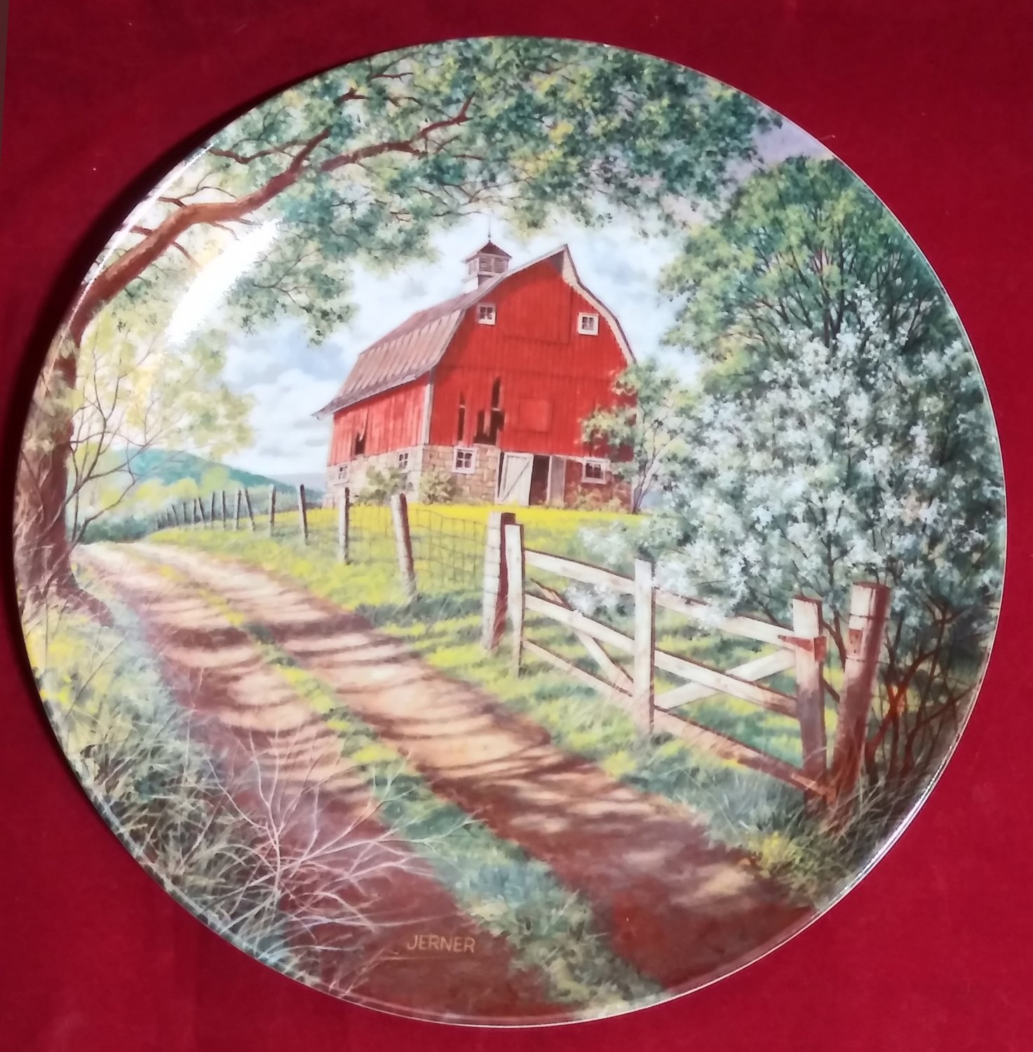 Bart Jerner's Less Traveled Road "The Weathered Barn" Fine China ...