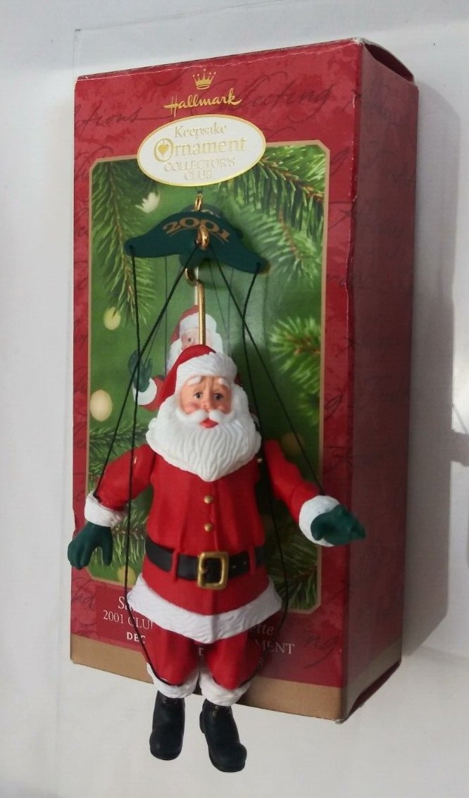 Hallmark Keepsake Santa Claus Marionette Ornament 2001 Collector's Club ...