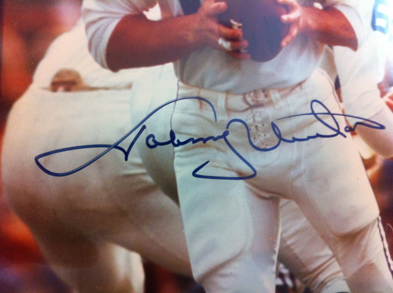 Johnny Unitas Autographed Photo With Card