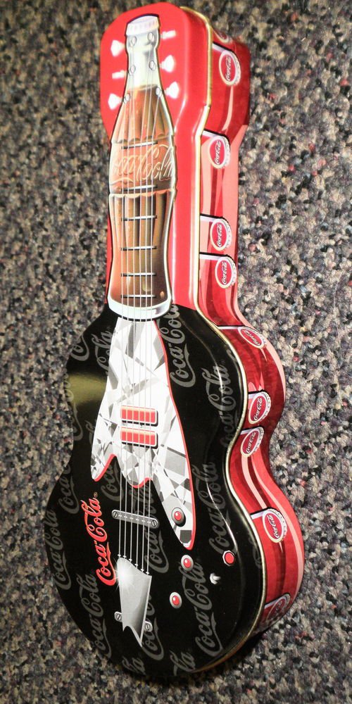 Tin Box Co. Coca Cola Guitar Metal Tin