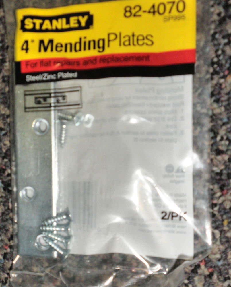 Stanley 4" Steel / Zinc Plated Mending Plates #82-4070 SP995