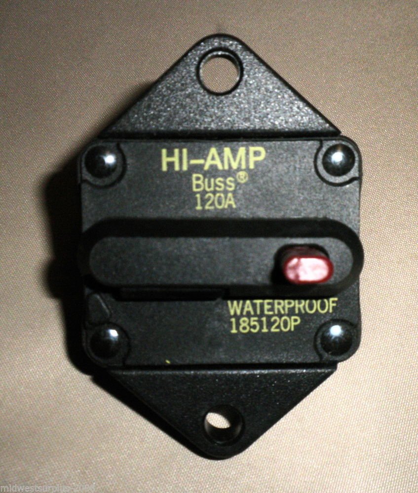 Buss HI-AMP 120A Waterproof Circuit Breaker #185120P