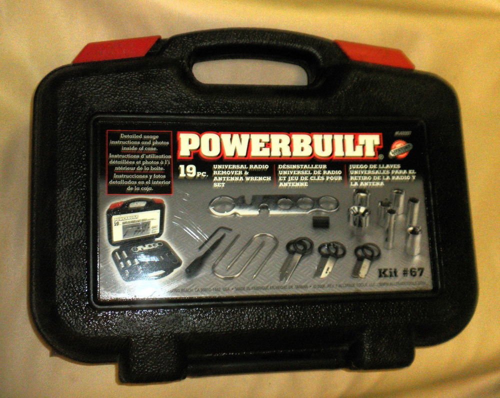 Powerbuilt 19 Piece Universal Radio Removal & Antenna Wrench Set Kit ...
