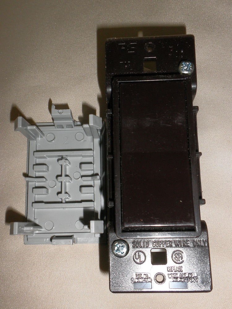 Pass & Seymour Brown SC070-S1 Self Contain Switch W/ Backer Single Pole ...