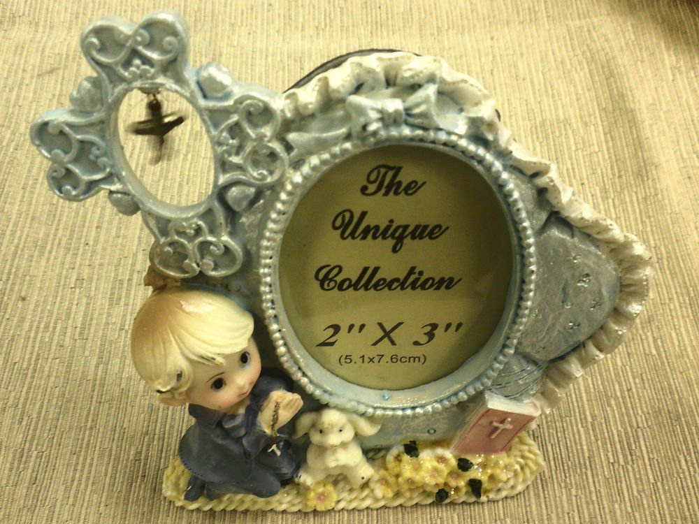 SFI Religious Little Boy Praying 2" X 3" Resin Photo Frame #FR235BMC