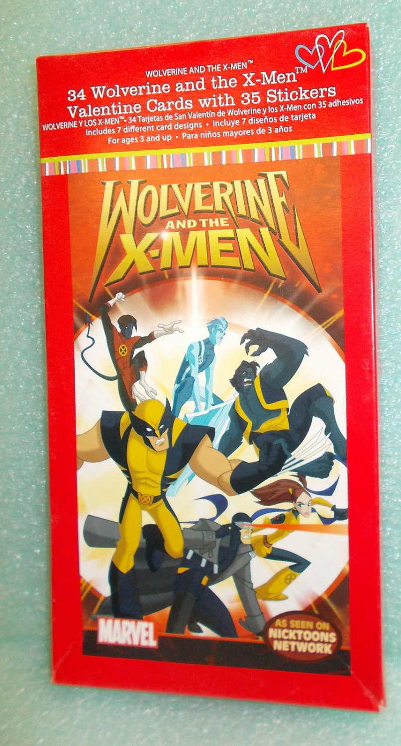 Paper Magic Wolverine & X-Men Valentine Cards 68 Cards UPC:073168308462