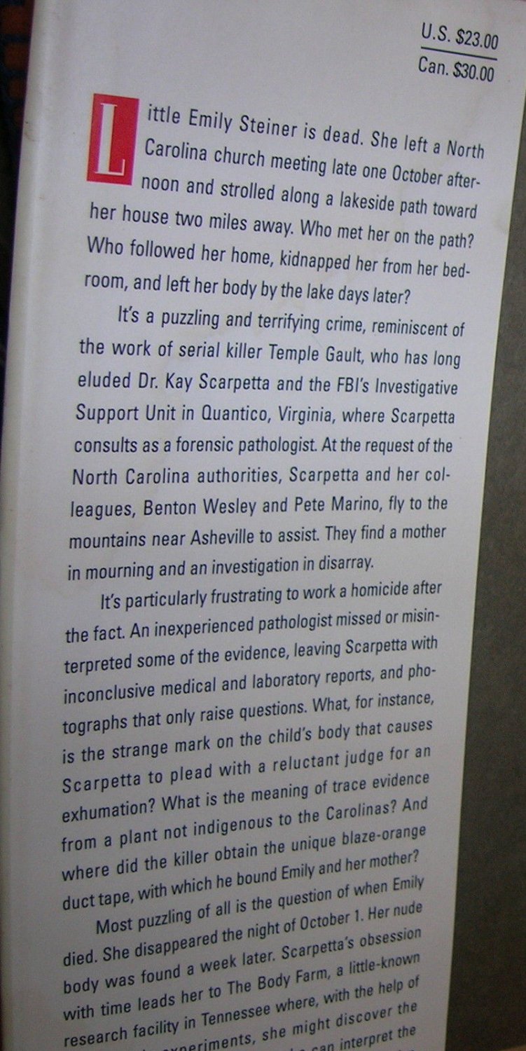 The Body Farm Hardback Book By Patricia Cornwell UPC:9780684195971