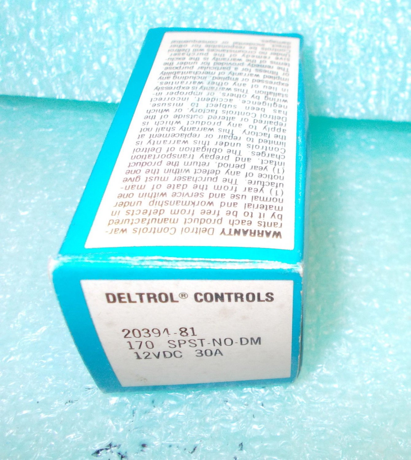 Deltrol Control Relay 170 SPST-NO-DM 12V30A #20394-81 UPC:710534489379