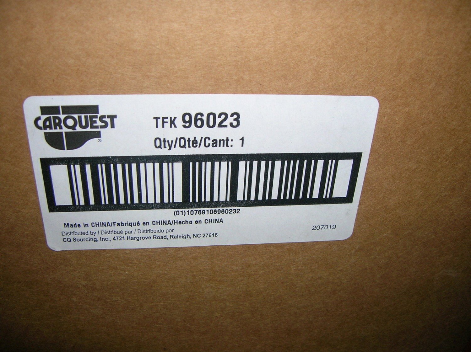 CARQUEST Transmission Filter Kit #96023 UPC:769106960235