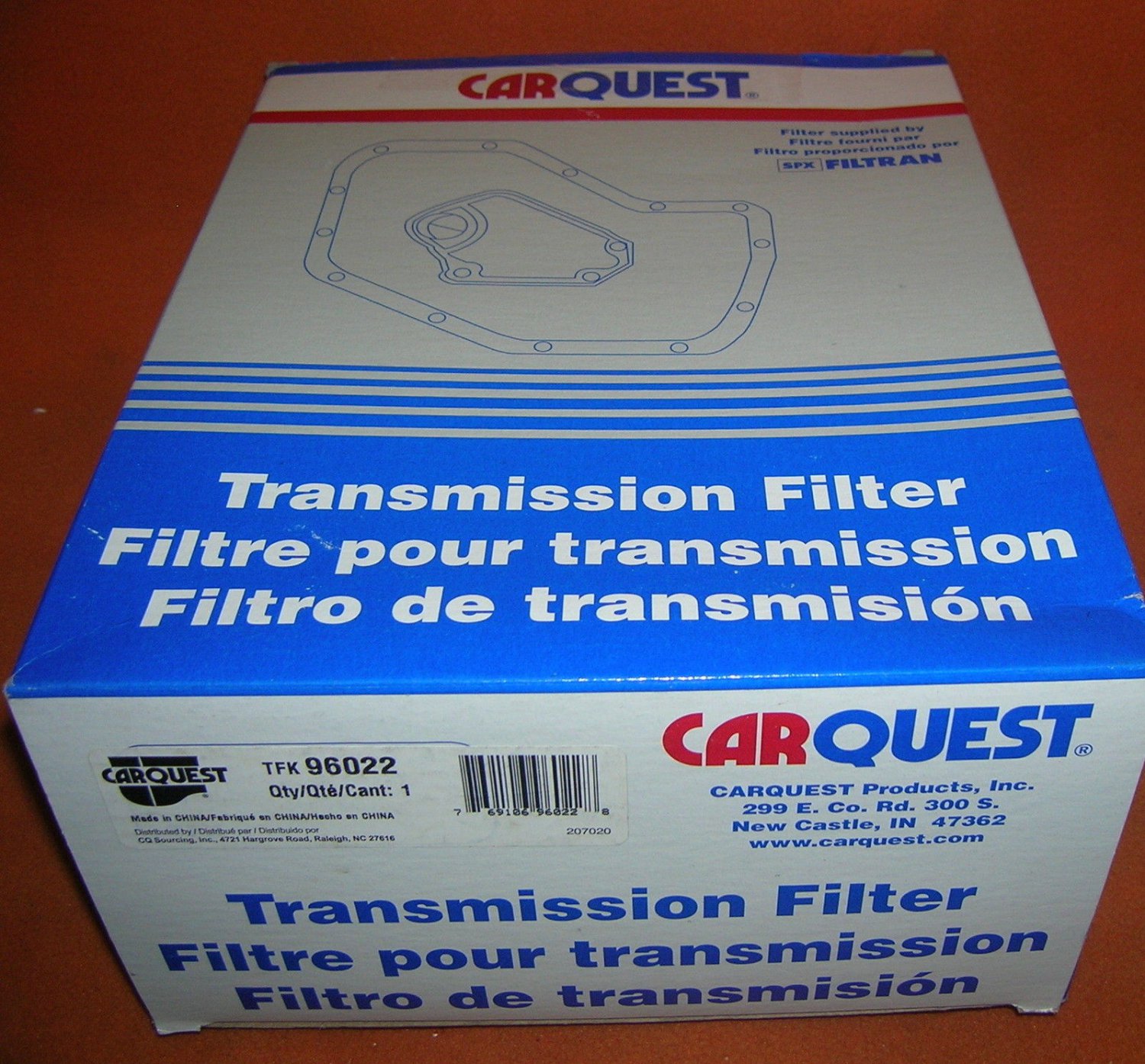 CARQUEST Transmission Filter Kit #96022 UPC:769106960228