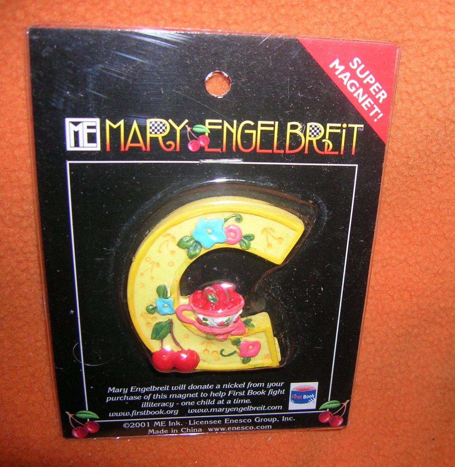 Enesco / Mary Engelbreit "C" Super Magnet #180726C UPC:045544041034