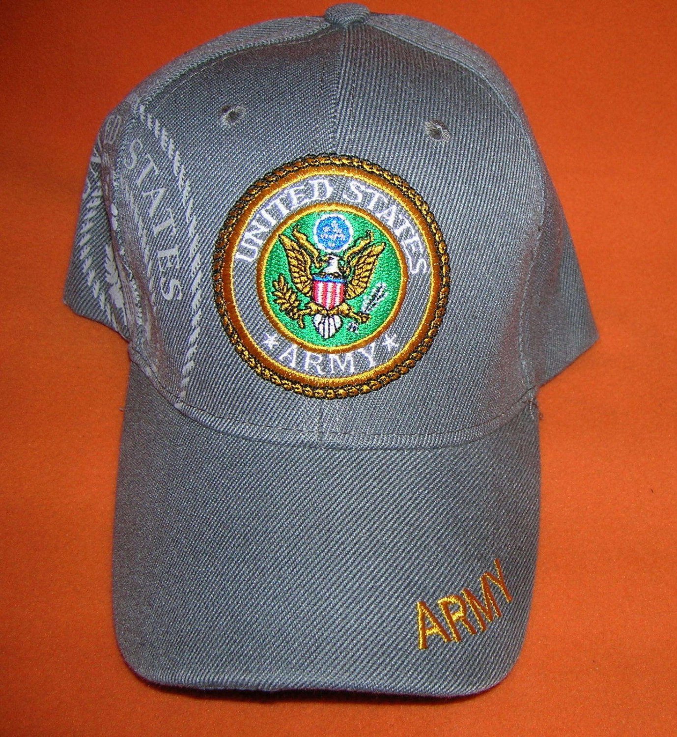 Cap America Gray Army Baseball Cap - Adjustable UPC:710534482905