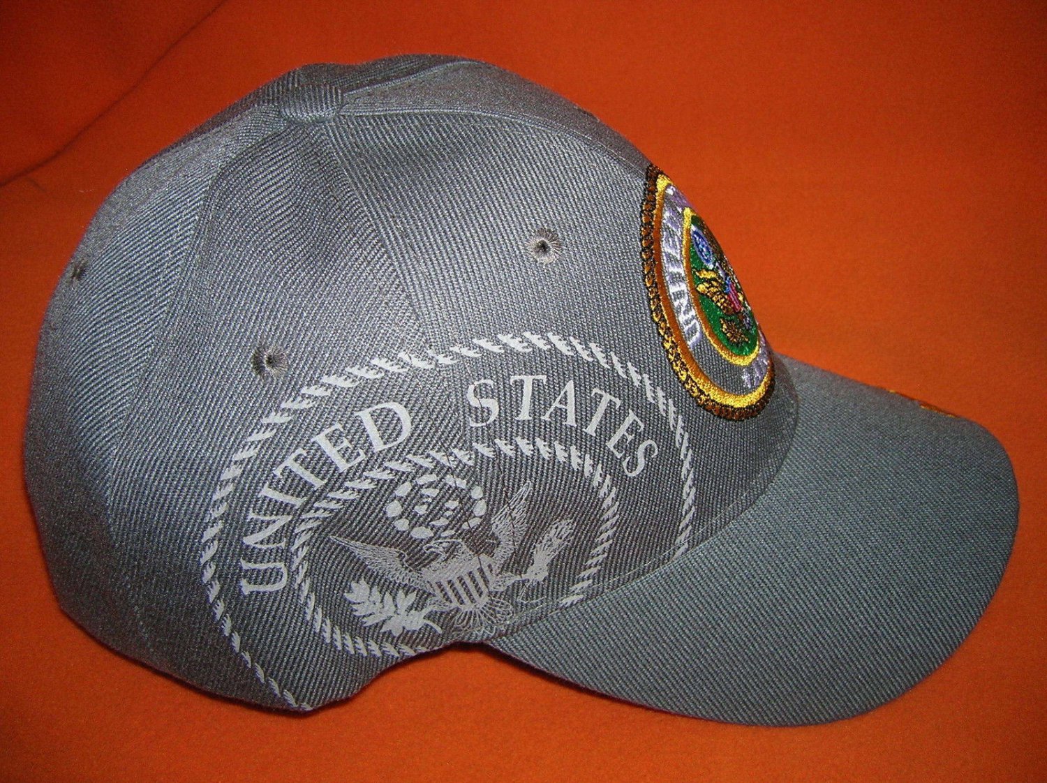 Cap America Gray Army Baseball Cap - Adjustable UPC:710534482905