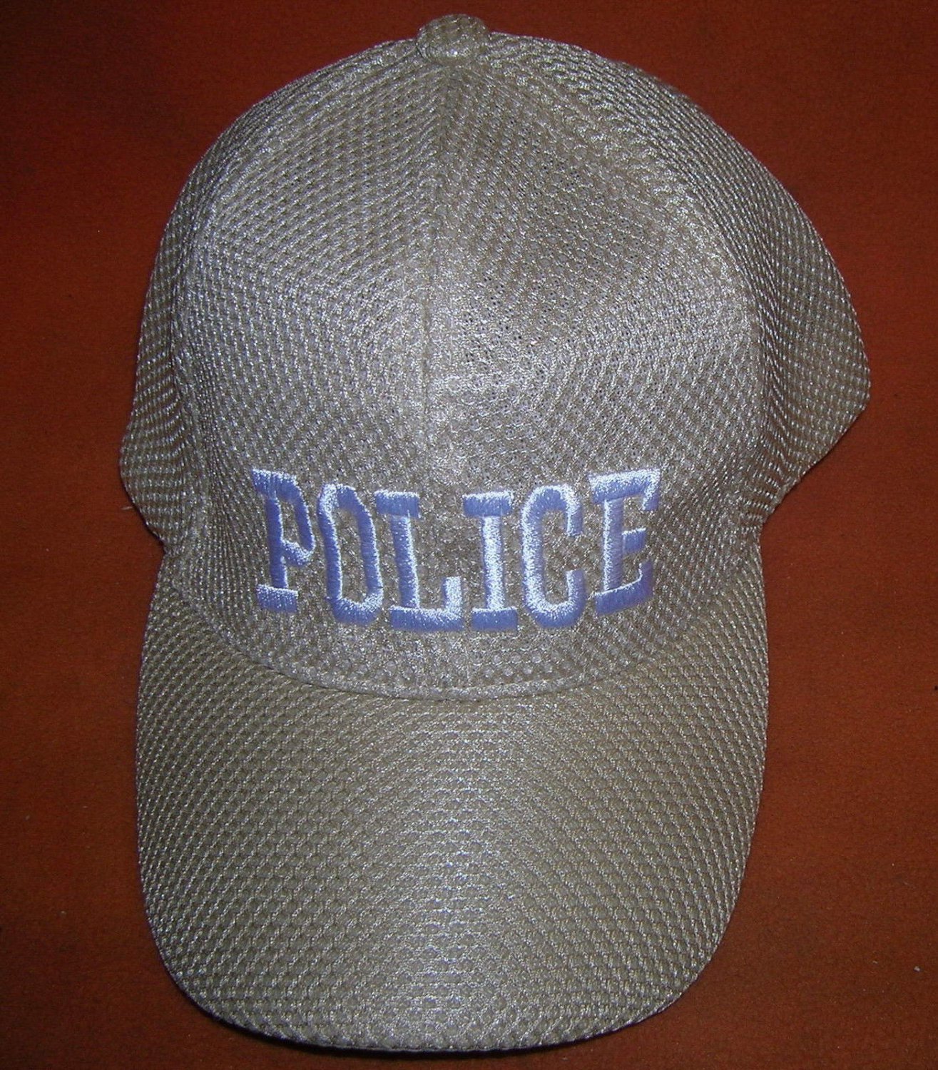 QDDFMY "Police" Baseball Cap - Tan OSFM UPC:710534486880
