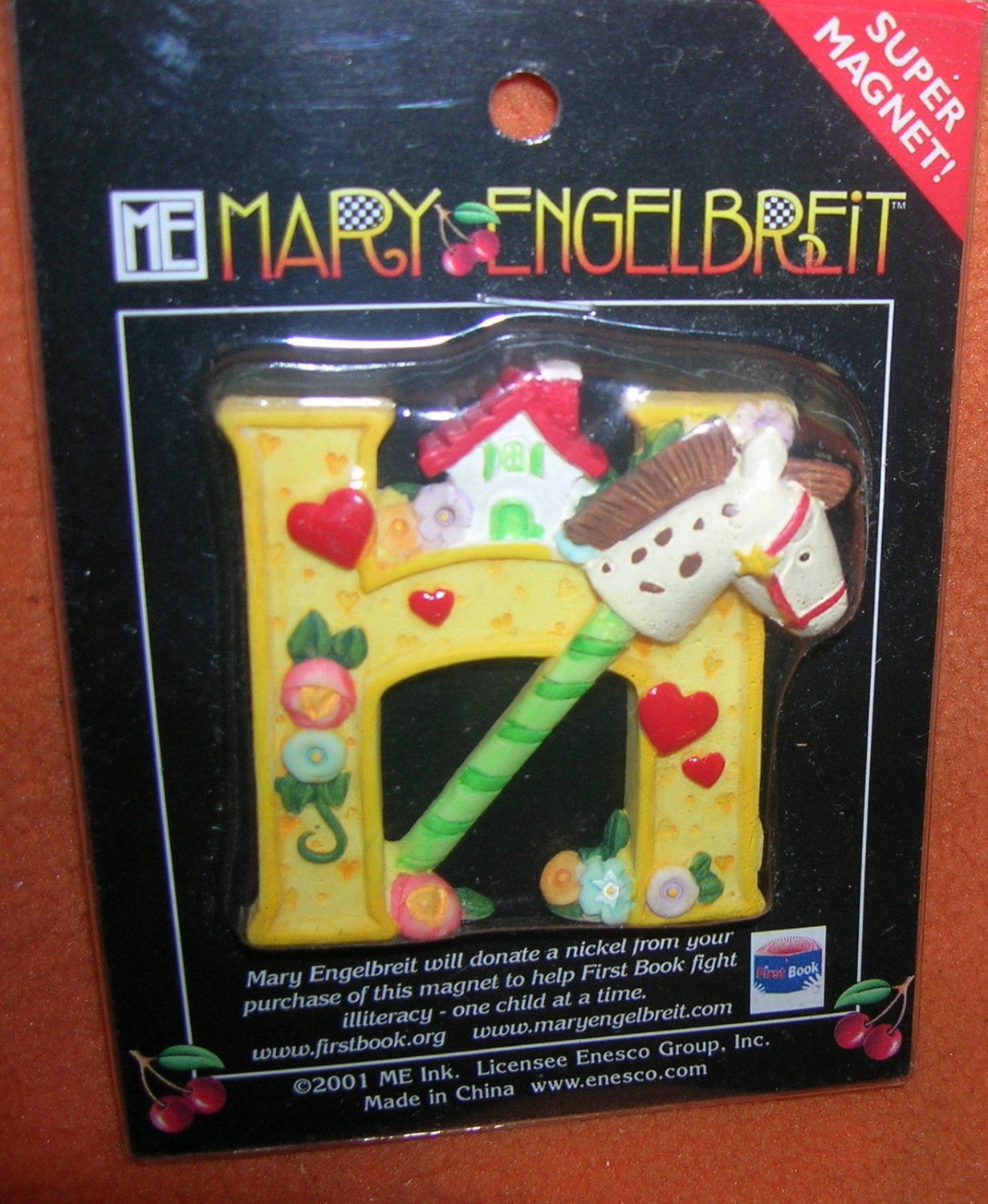 Enesco / Mary Engelbreit "H" Super Magnet #180726H UPC:045544121477