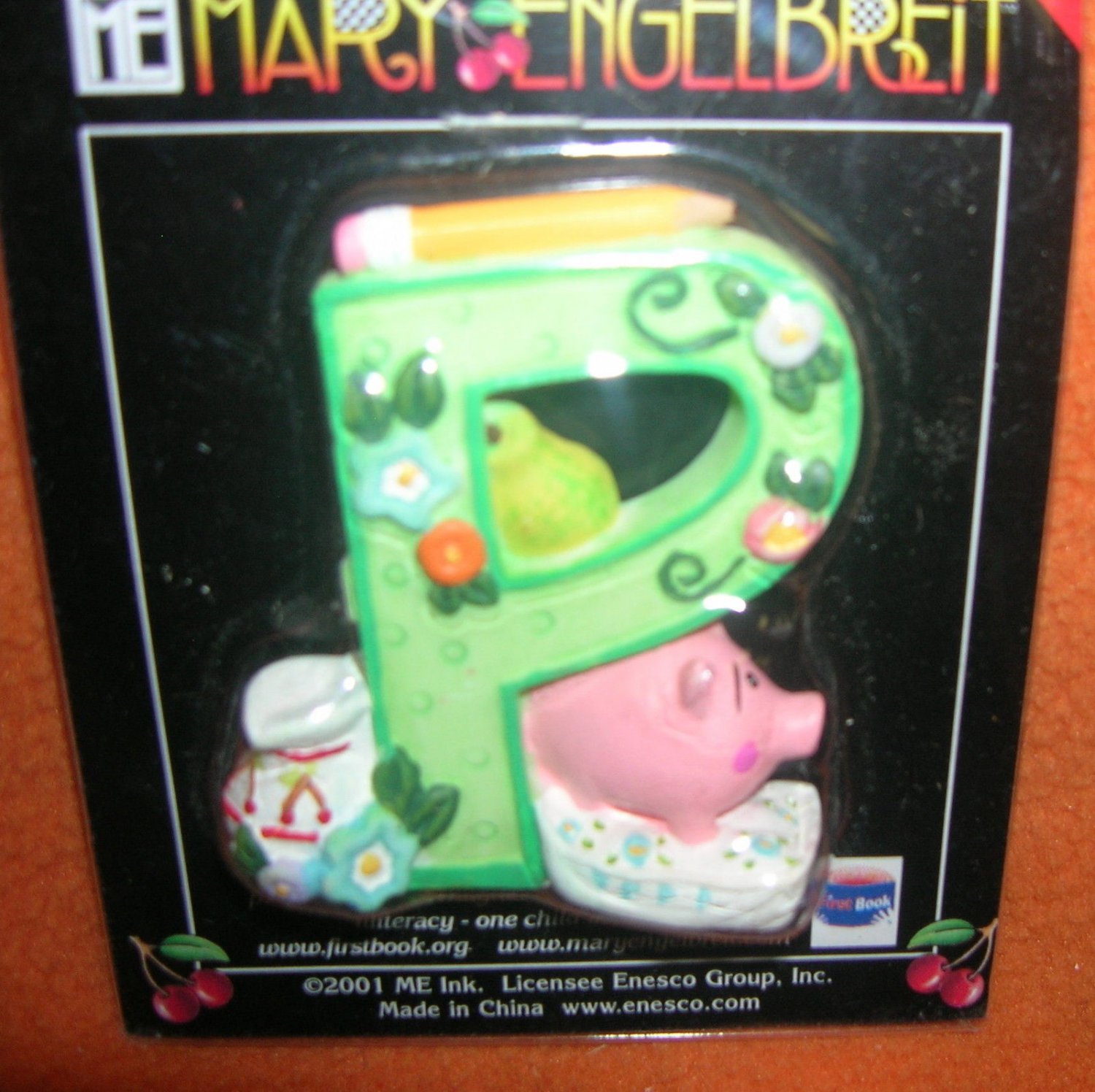 Enesco / Mary Engelbreit "P" Super Magnet #180726P UPC:045544190749