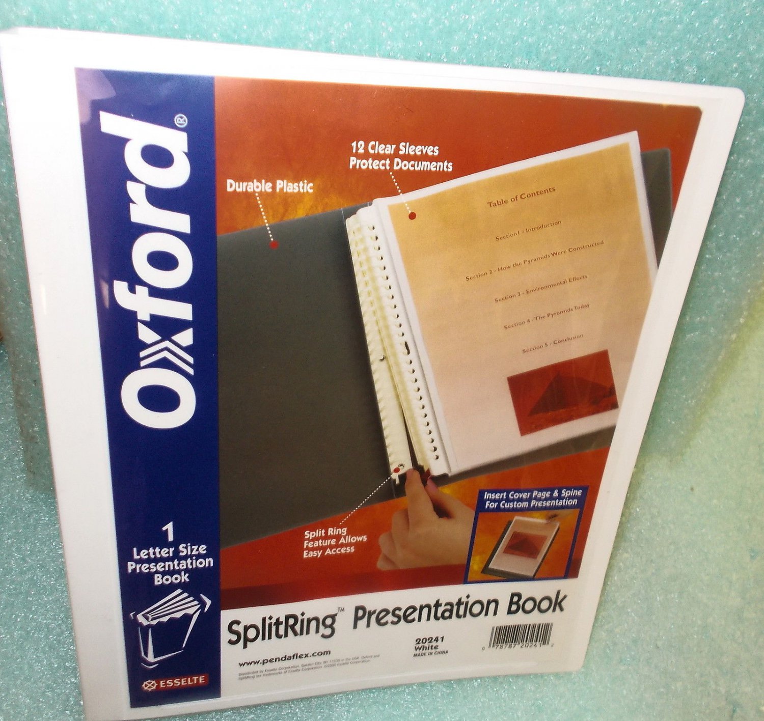 Esselte Corp White Oxford, Split Ring Presentation Book #20241 UPC ...