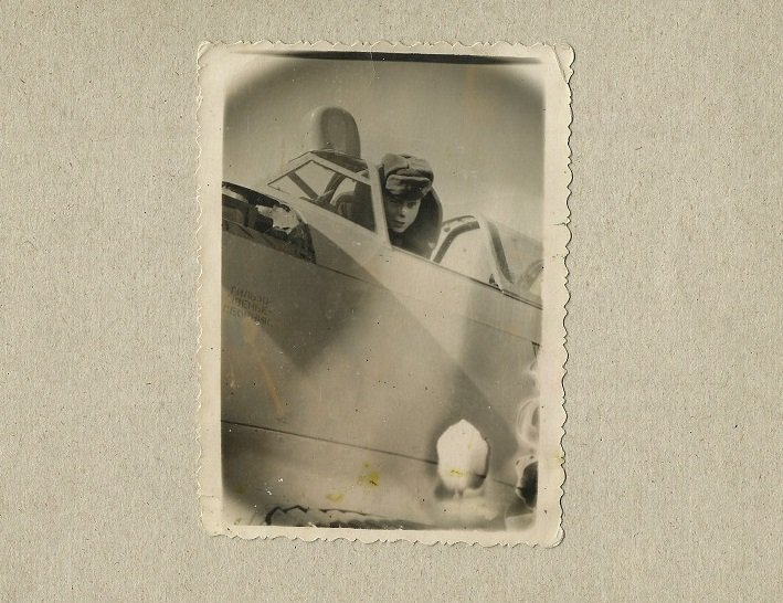 COLD WAR 1957 SOVIET PILOT IN COCKPIT PHOTOGRAPH WITH DATE AND LOCATION