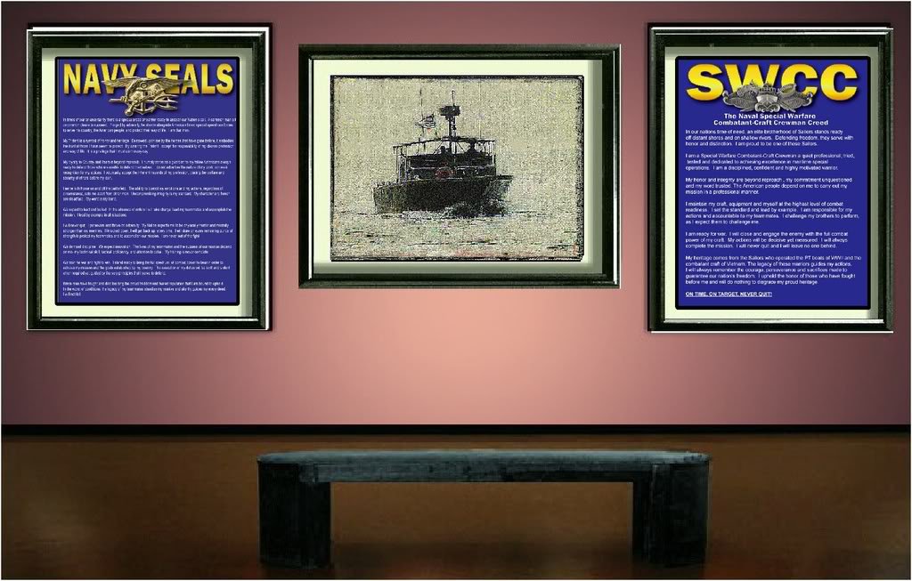 US NAVY SWCC CREED WARFARE MILITARY CANVAS PRINT- LARGE