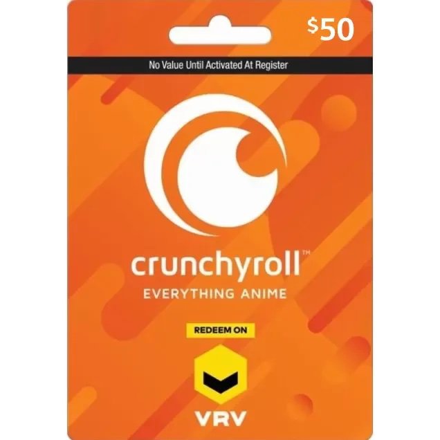 Crunchyroll $50 Gift Card (Digital Code with ZELLE)