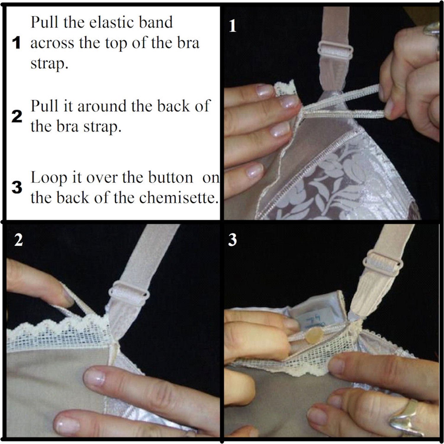 MODESTY PANEL CLEAVAGE COVER FAUX CAMISOLE 3 LACE NEW