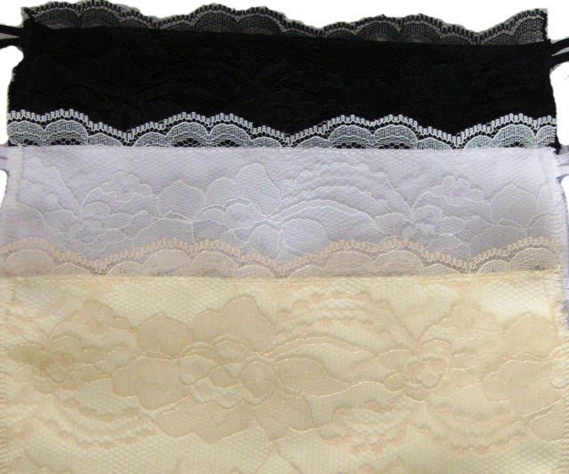 3pc Set Lace Overlay Modesty Panels Cleavage Cover Chemisette 3 Colors ...