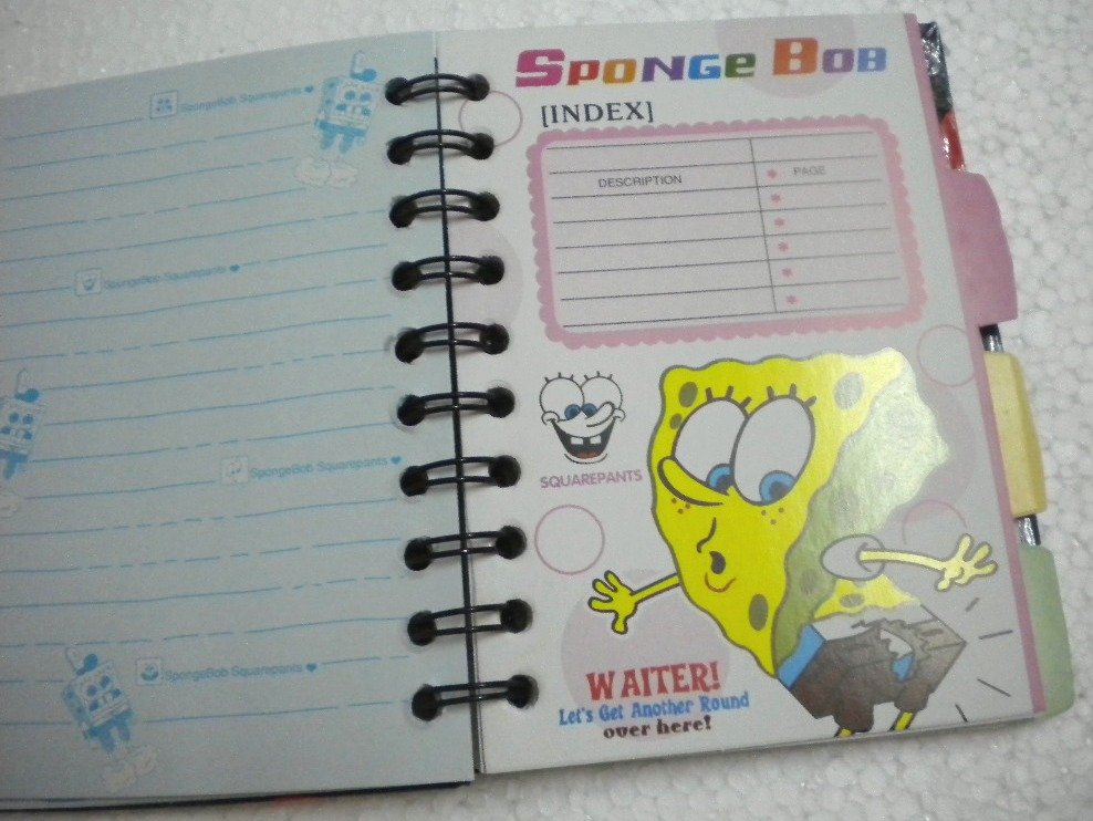 SpongeBob Squarepants diary note book stationery writing pad party gift ...