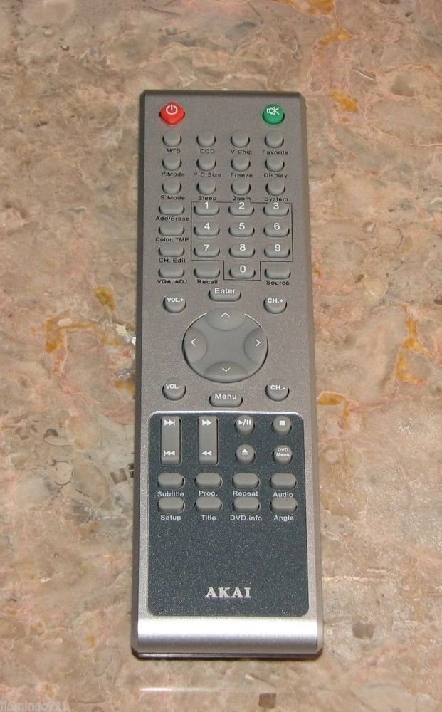 AKAI E7501 060001 LCD TV DVD MTS REMOTE CONTROL LCT 2701TD LCT 2701AD ...
