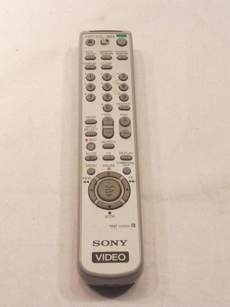 SONY RMT V402A REMOTE CONTROL - VHS VCR TV VIDEO SLV N650 SLV N750 N500 ...