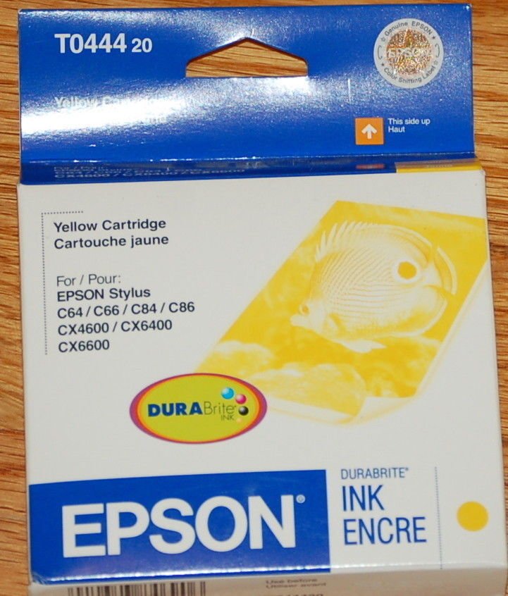 Epson T0444 yellow Color Ink jet C64 C66 C84 C86 CX4600 CX6400 CX6600 ...
