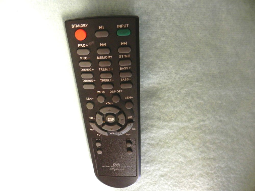 remote control - Montage Acoustic Systems BT 4480 Prof. Home Theater ...