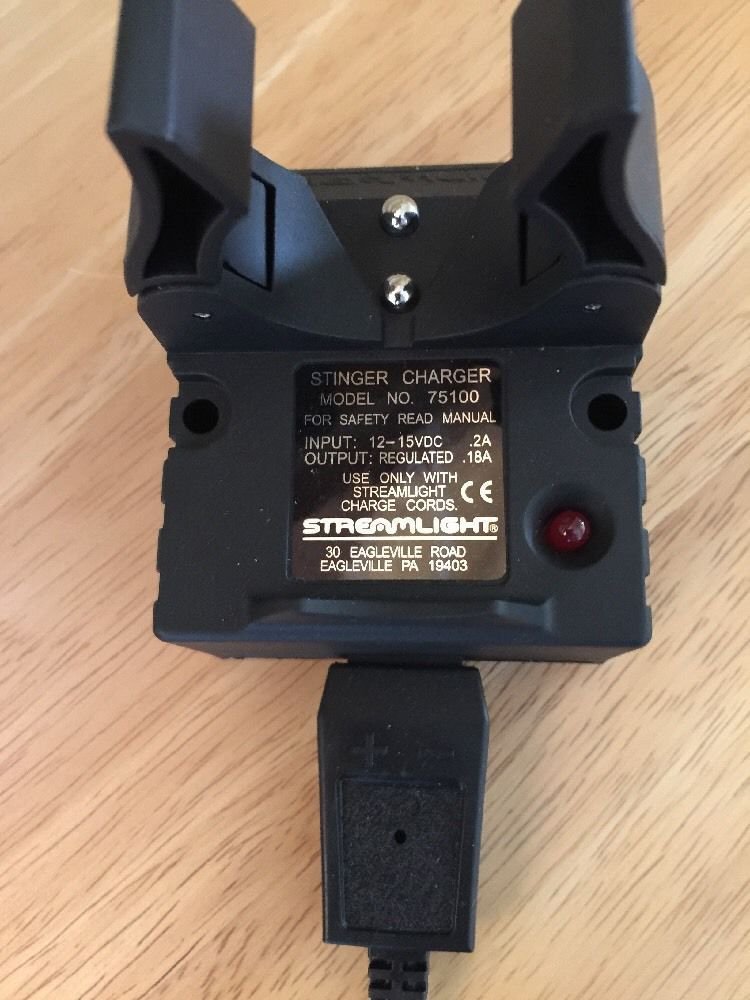 Streamlight Stinger Charge Base 75100 AC battery adapter Power Cord ...