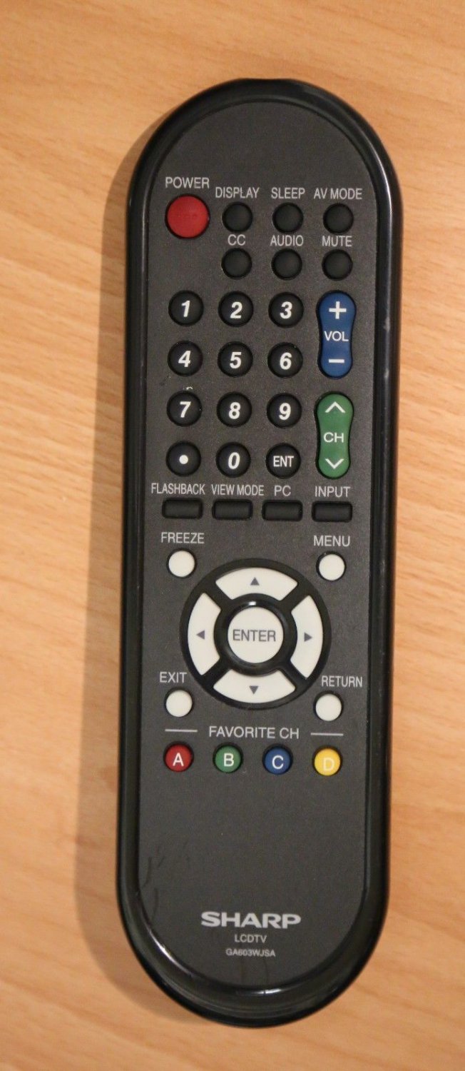 SHARP remote control GA603WJSA LCD TV LC 32D44 32D44U 32D47 19SB15 ...