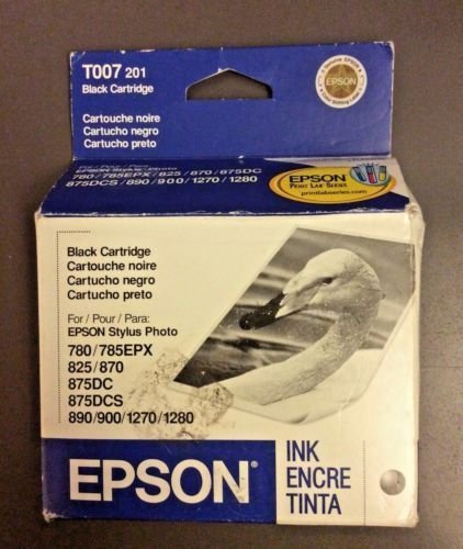 genuine Epson T007 201 BLACK ink cartridge stylus photo printer 900 ...