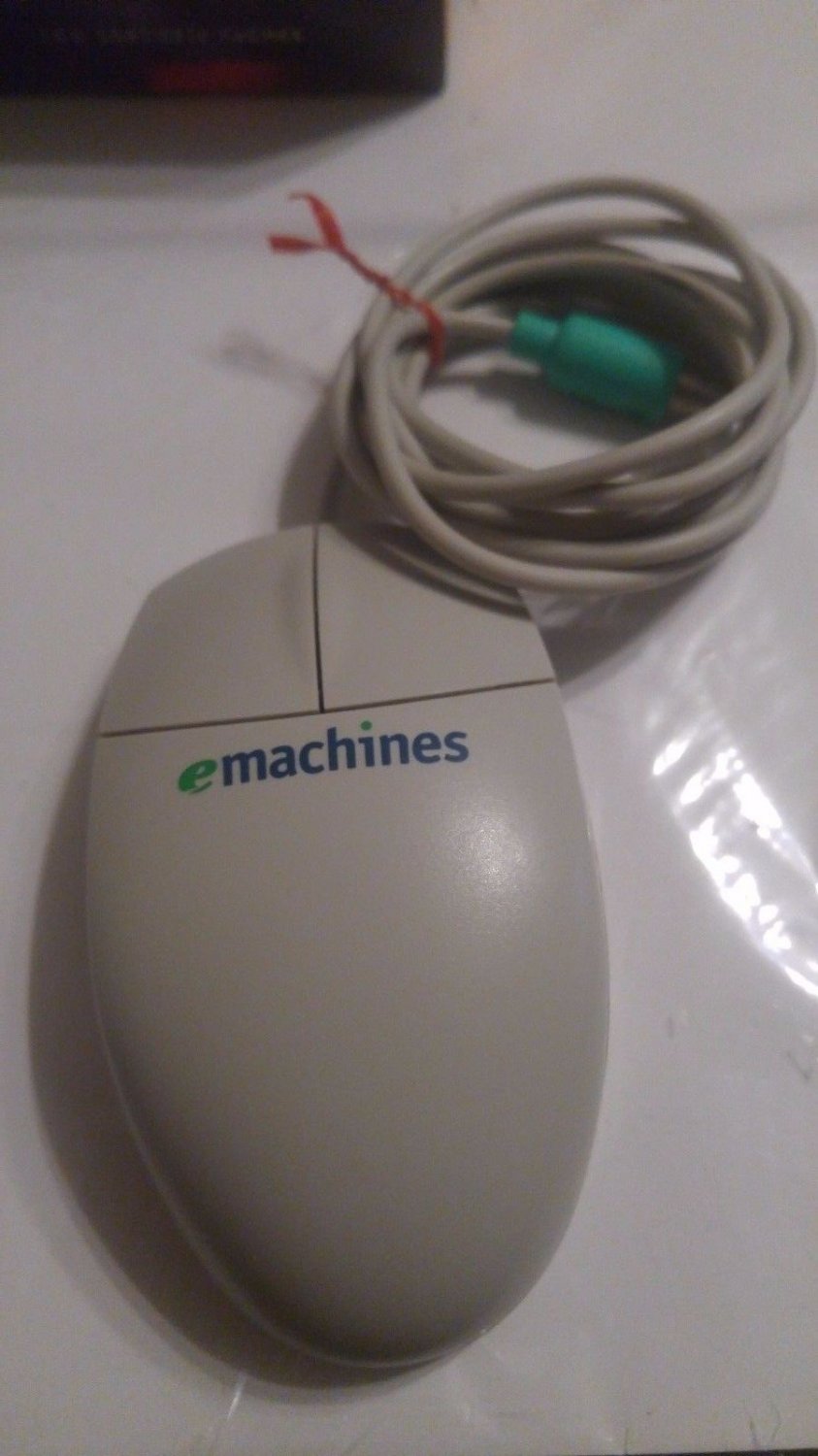 MOUSE Emachines M-SAS51 2button roller ball computer PC PS2 keyboard MSAS51