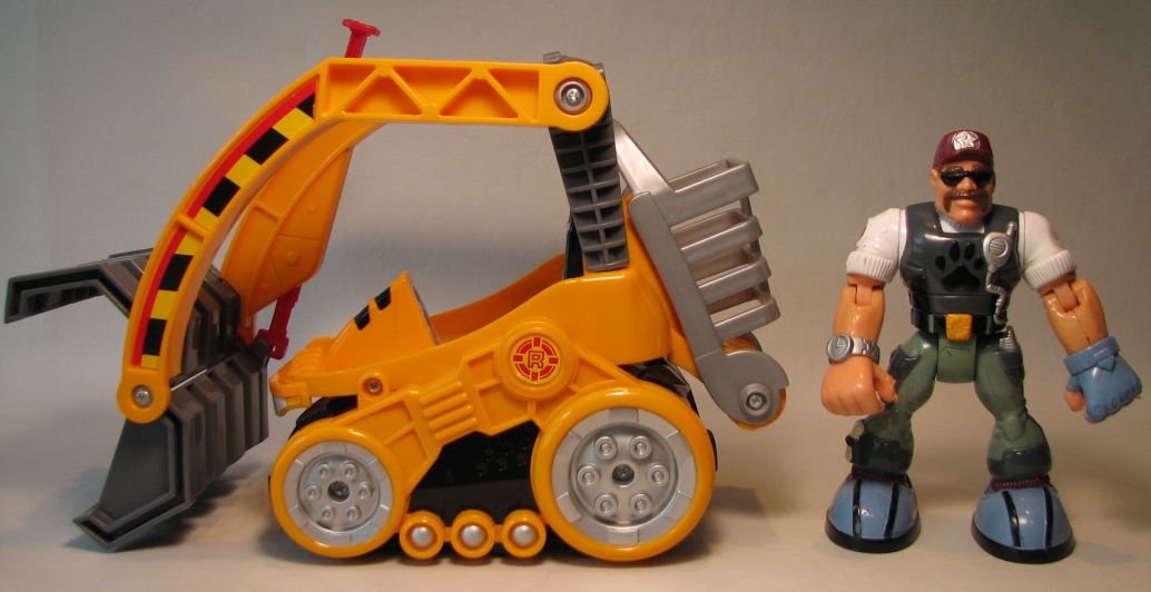 Rescue Heroes EMV Bulldozer + Bill Barker LOOSE