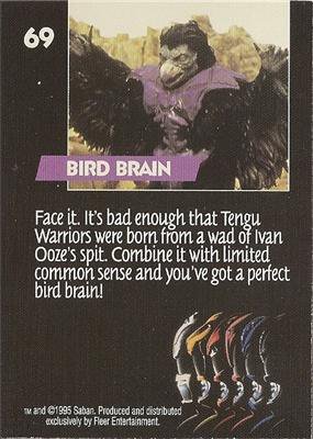 MIGHTY MORPHIN Power Rangers Card #69 Bird Brain A 1995 Fleer Ultra