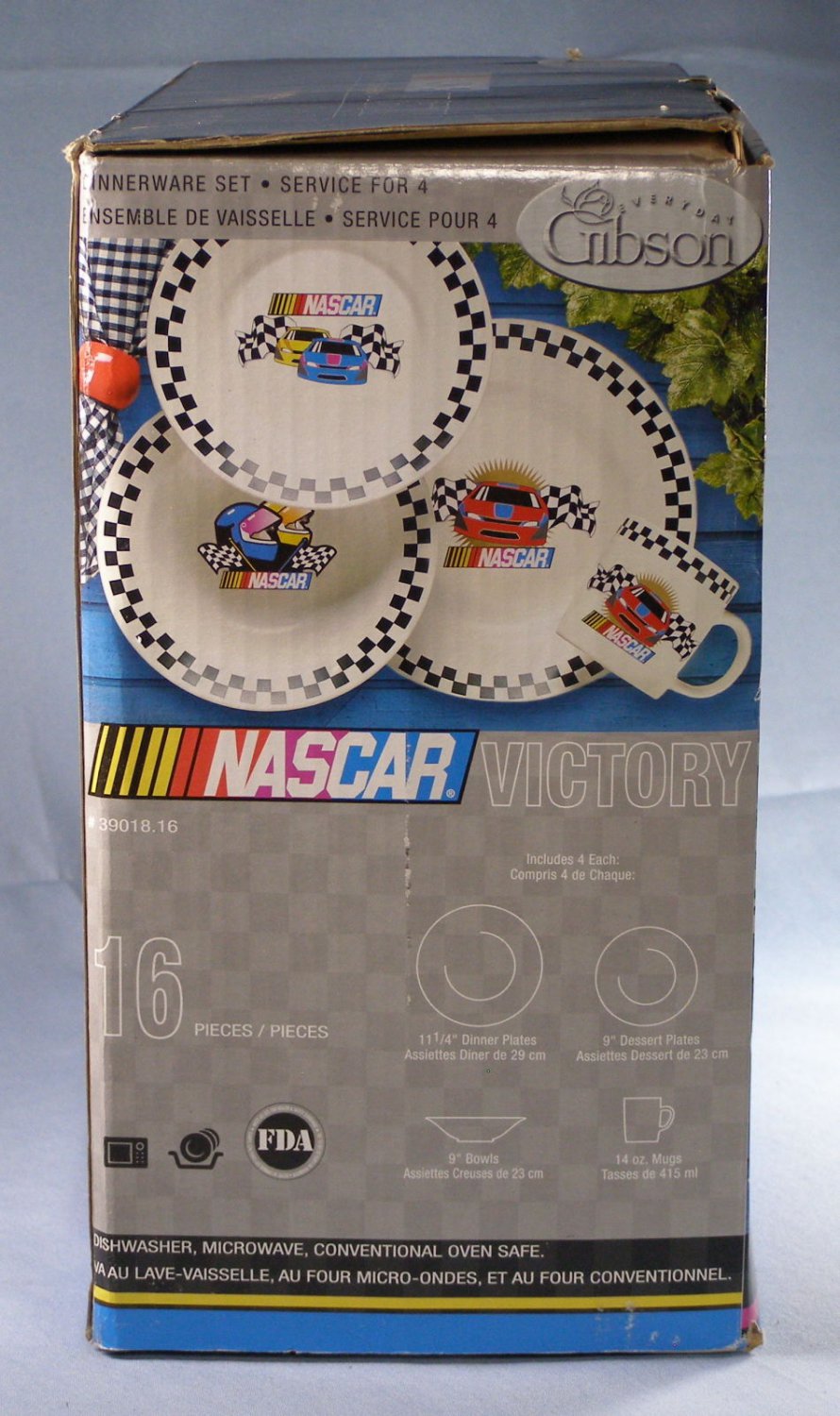Gibson Nascar 16 Piece Set New Box RARE NASCAR VICTORY SET Racing Theme ...