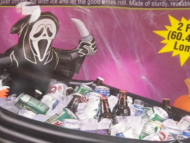 Scream Inflatable Coffin Cooler Halloween