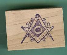 Mason logo Masonic rubber stamps large with rays