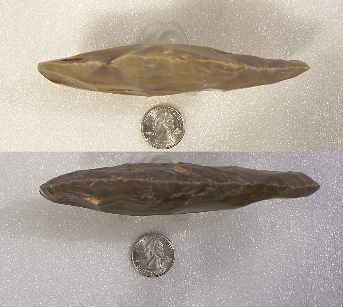 Ulu Stone Knife Hand Axe Professionally Hand Knapped UL11