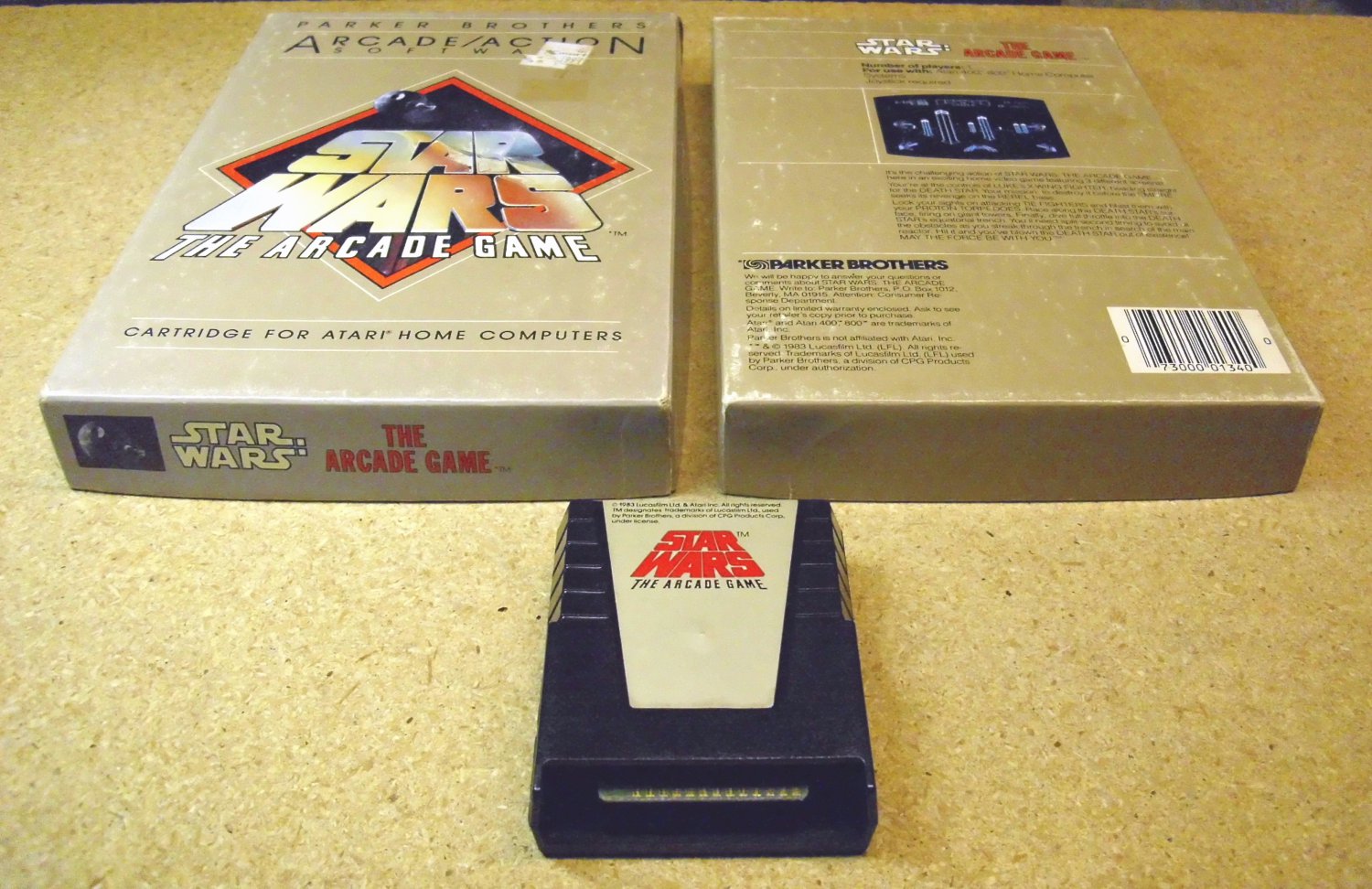Star Wars , video game 1983, Atari 400 800 XL cartridge with box ...