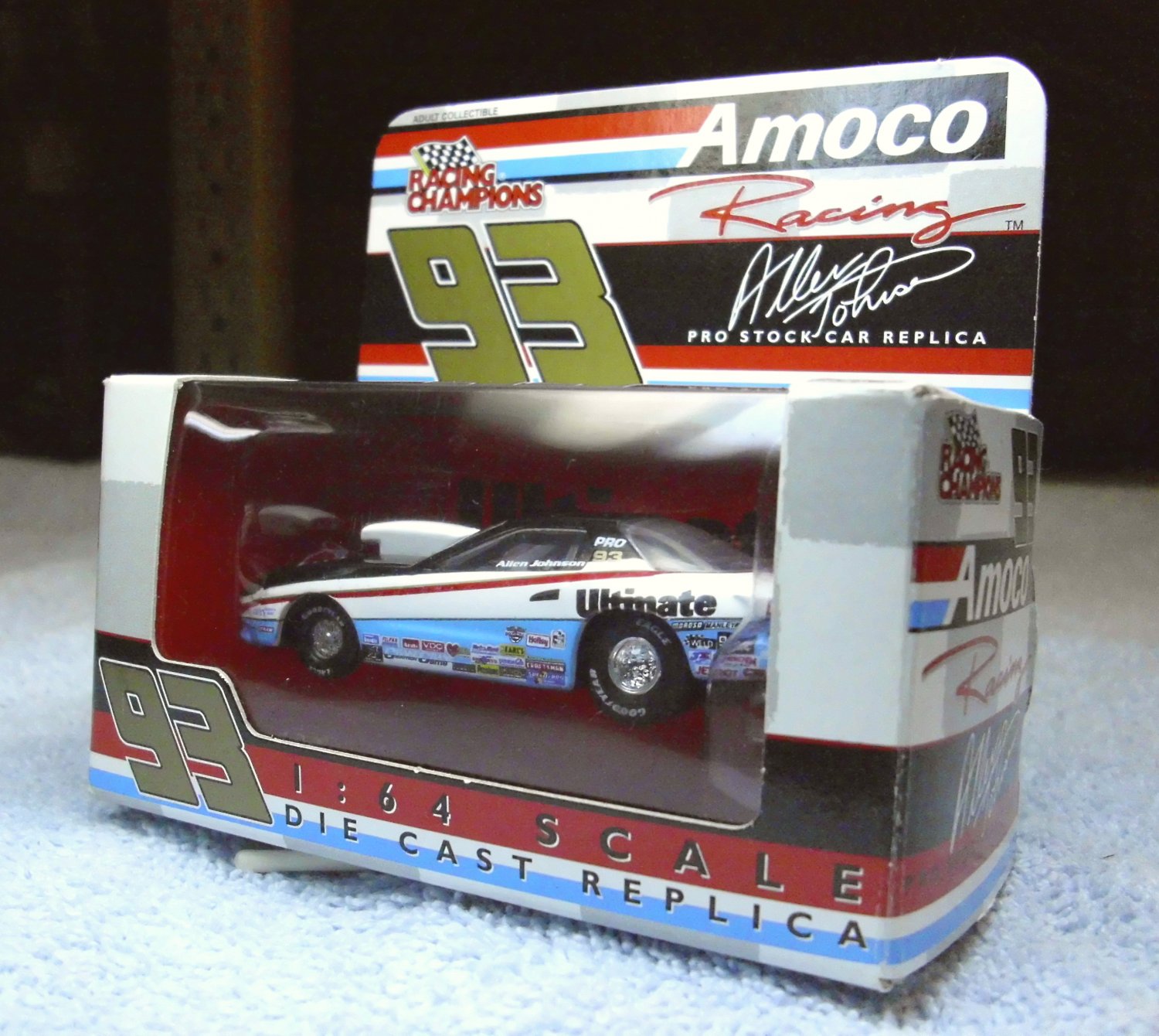 Allen Johnson drag racing, Amoco #93, 1/64th scale car, box, 2000 ...