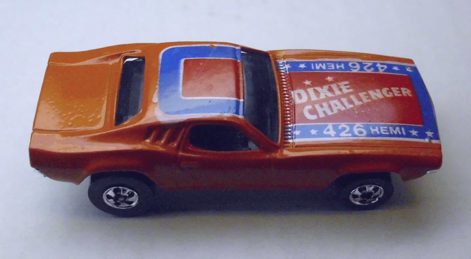 Dixie Challenger, Hot Wheels 1982 toy car Orange, HotWheels.