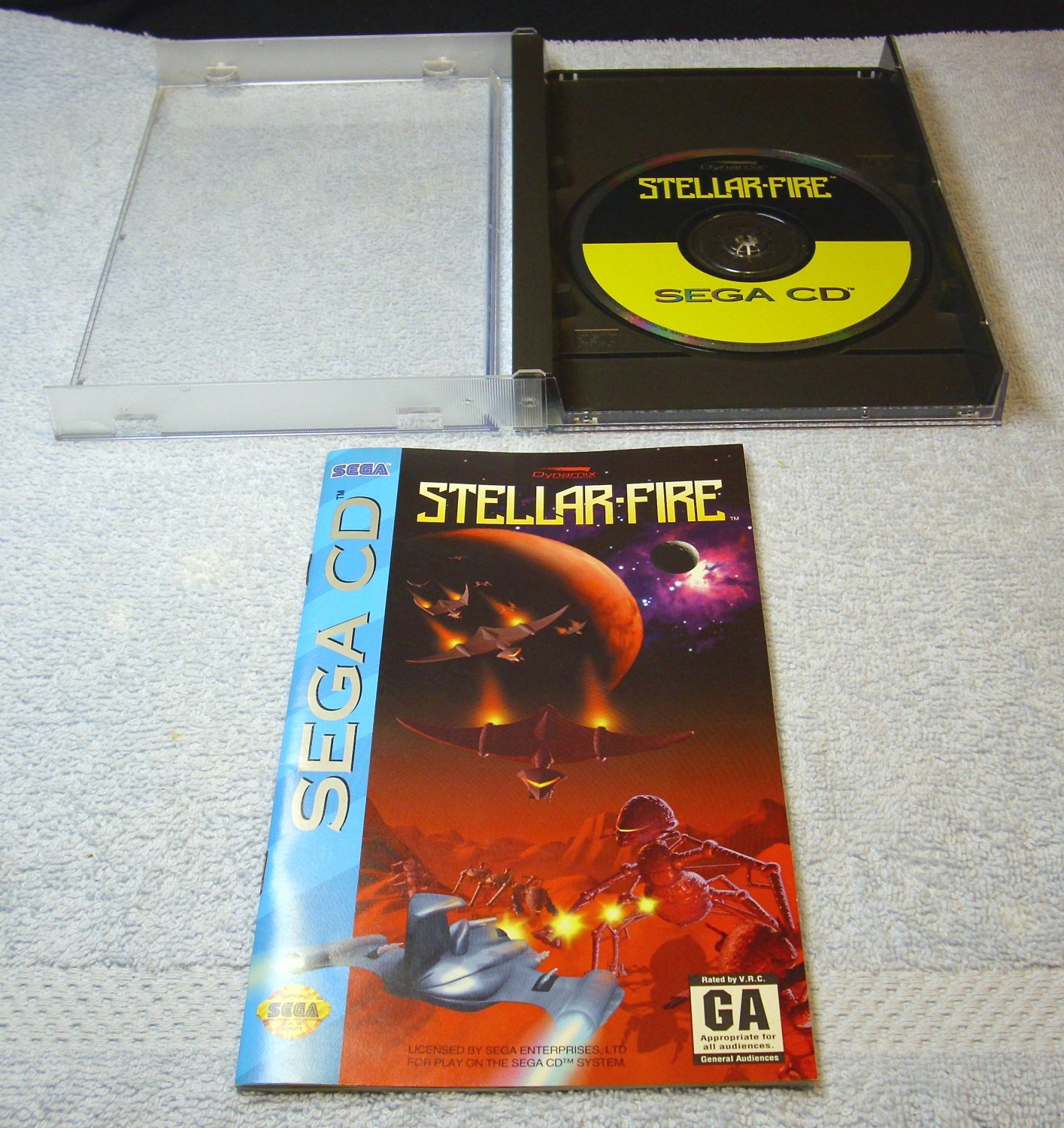 Stellar Fire Sega CD Genesis with game case and manual sold AS-IS by ...