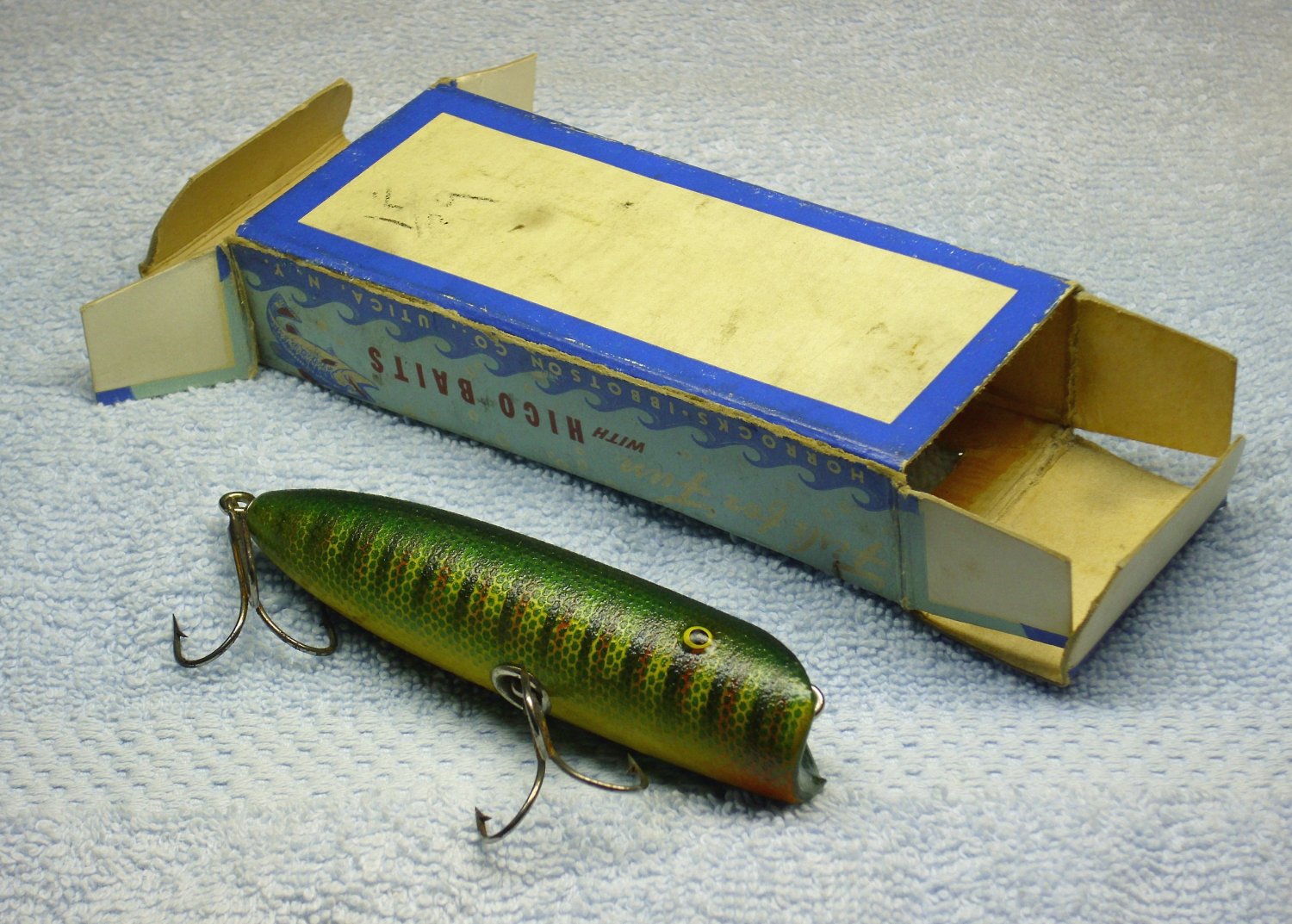 HICO Fishing lure vintage Horrocks Ibbotson, Utica, 3 and 3/8th inch ...